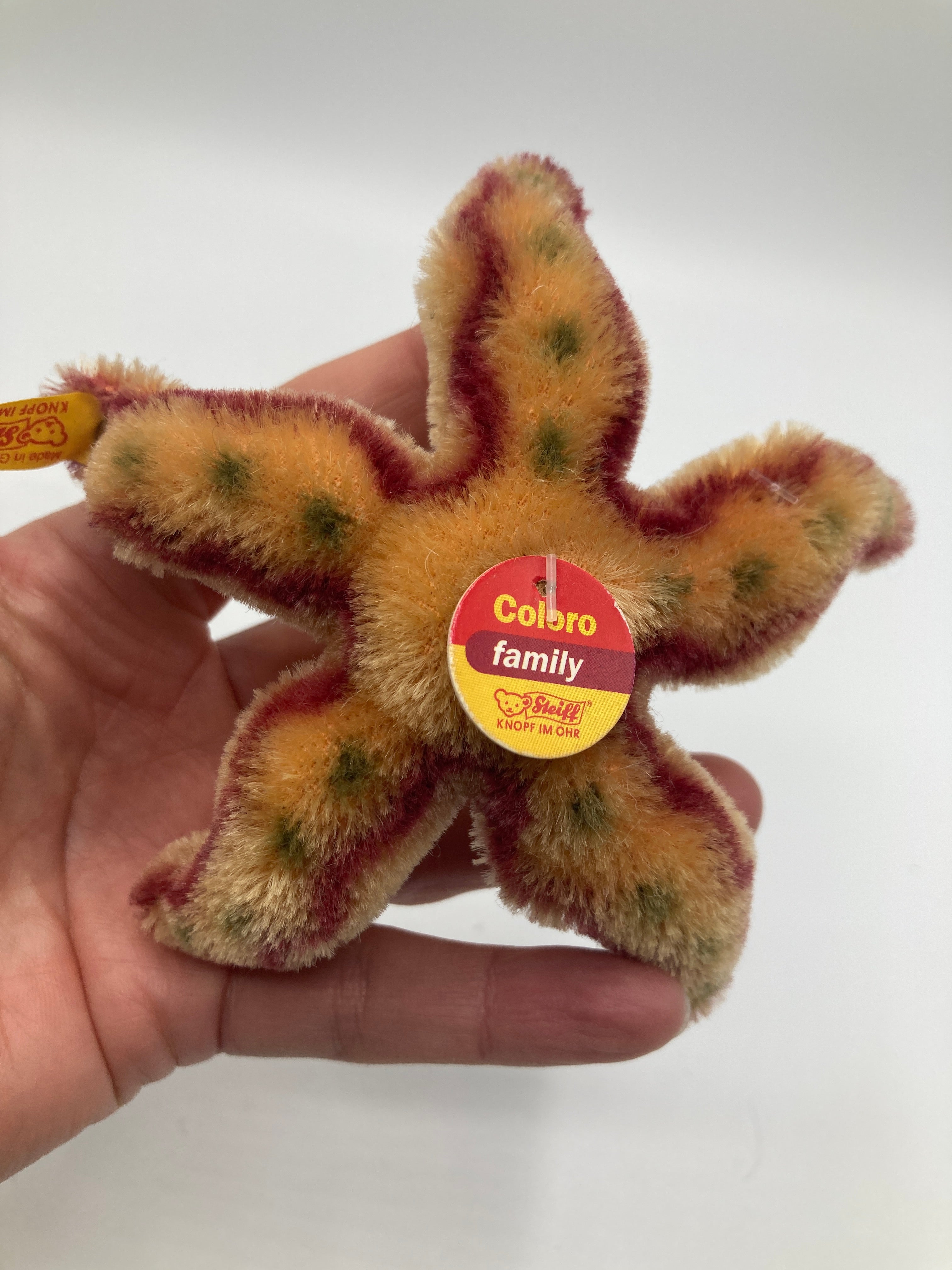 Steiff Mohair Coloro Starfish With All IDs | My Site