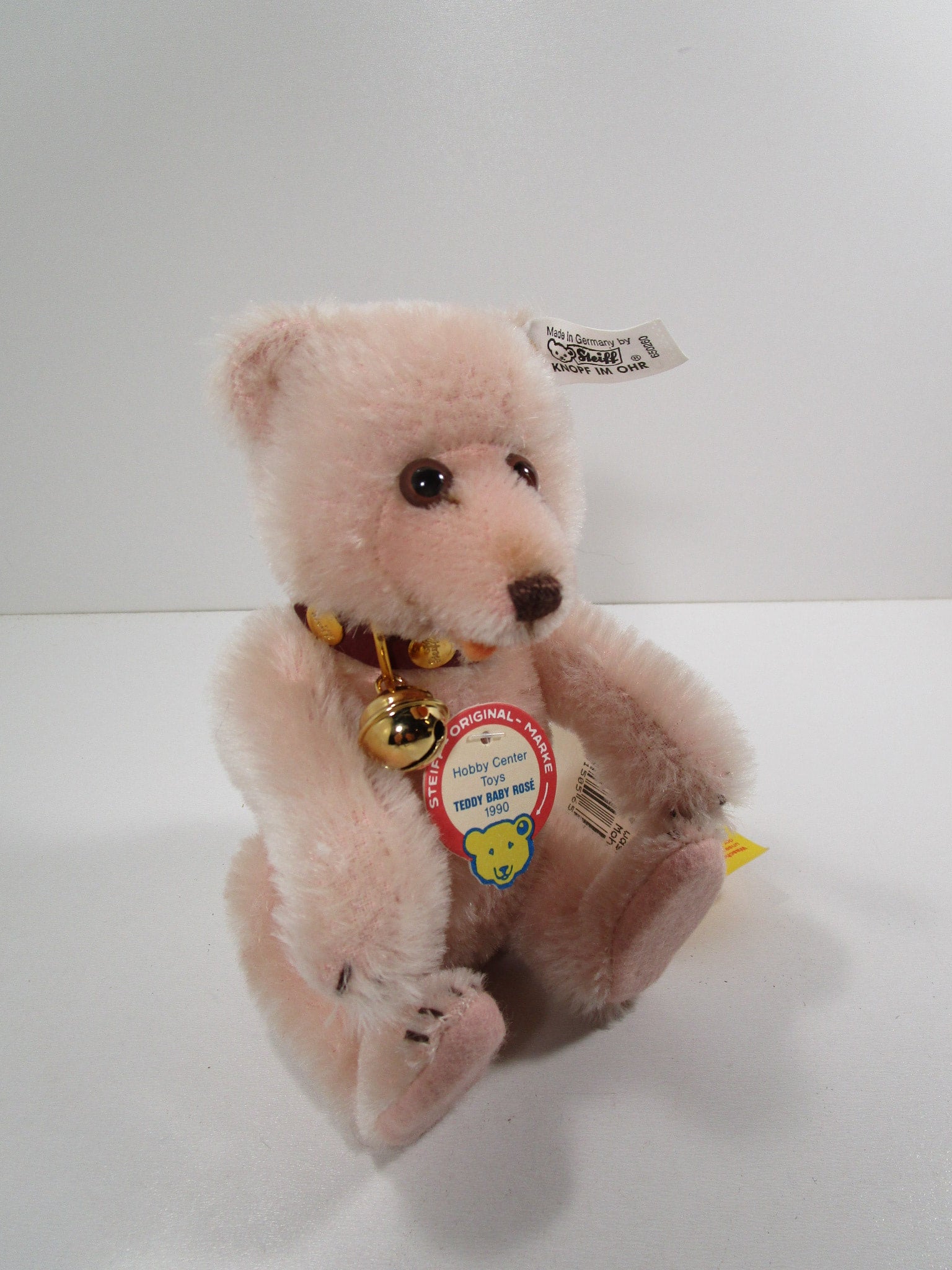 Steiff Teddy Baby Rose Pink Mohair Bear With All IDs | My Site