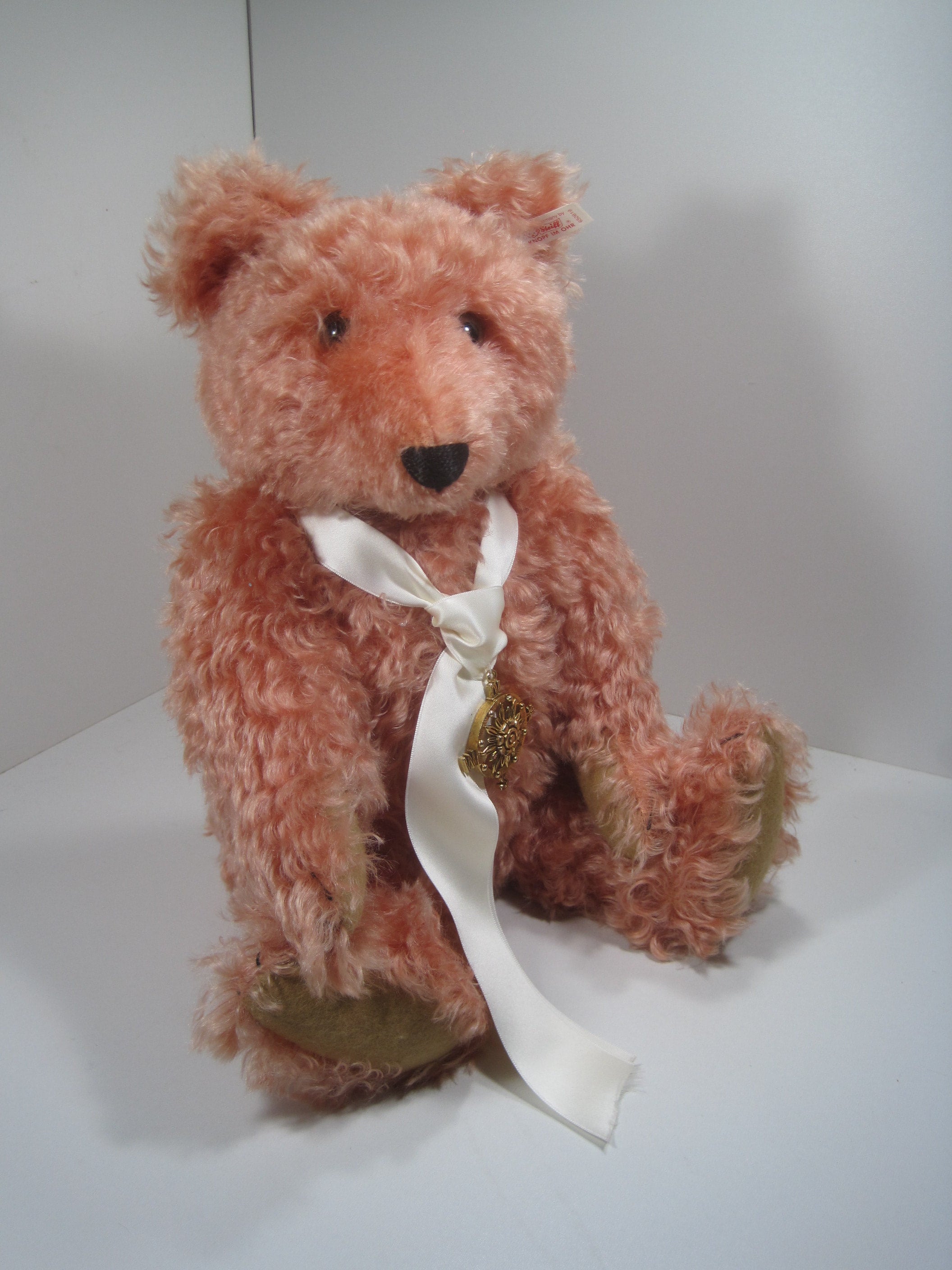 Steiff Pink Mohair Compass Rose Teddy Bear With All IDs | My Site