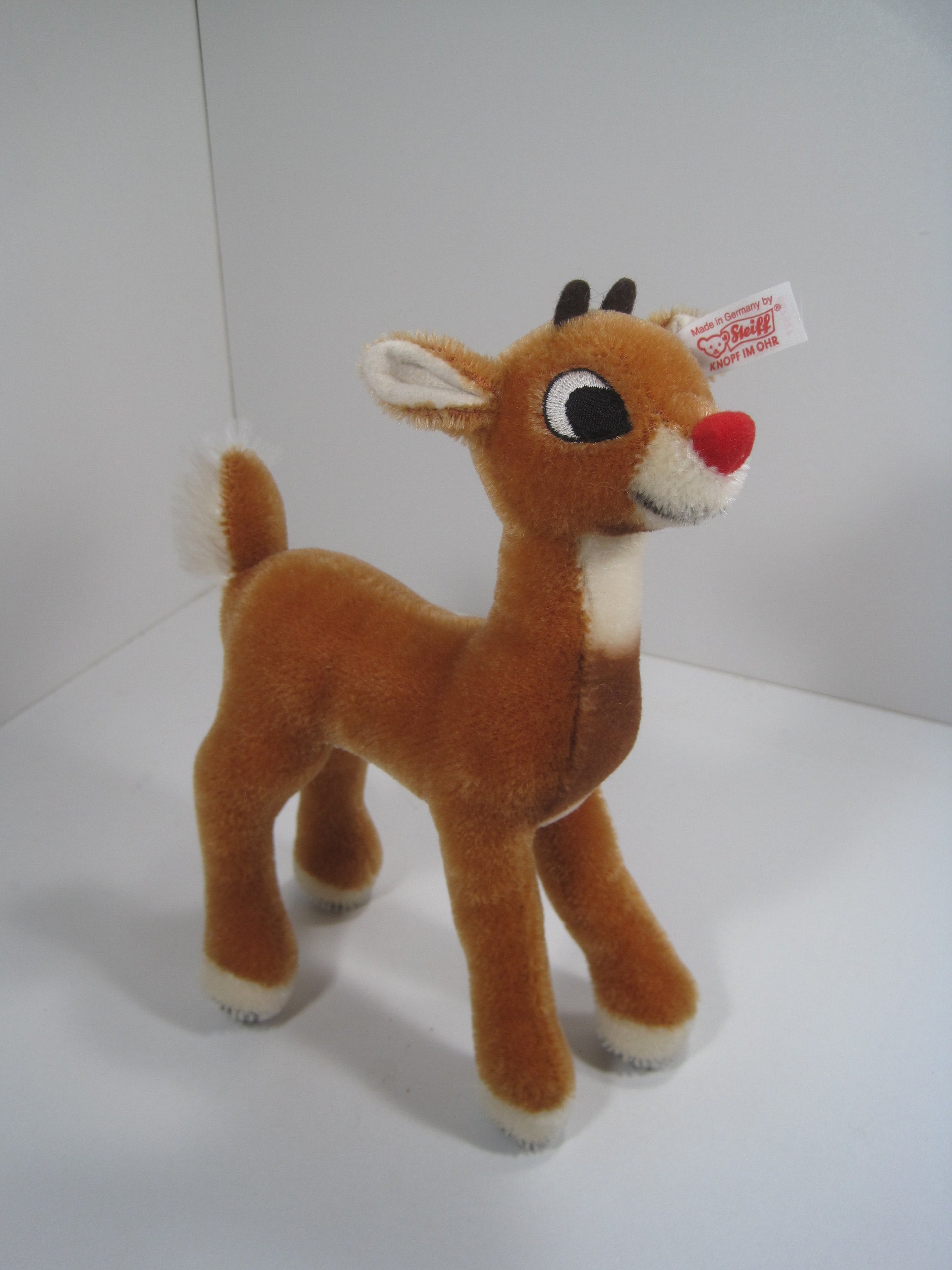 Steiff Mohair Rudolph The Red Nosed Reindeer With IDs | My Site