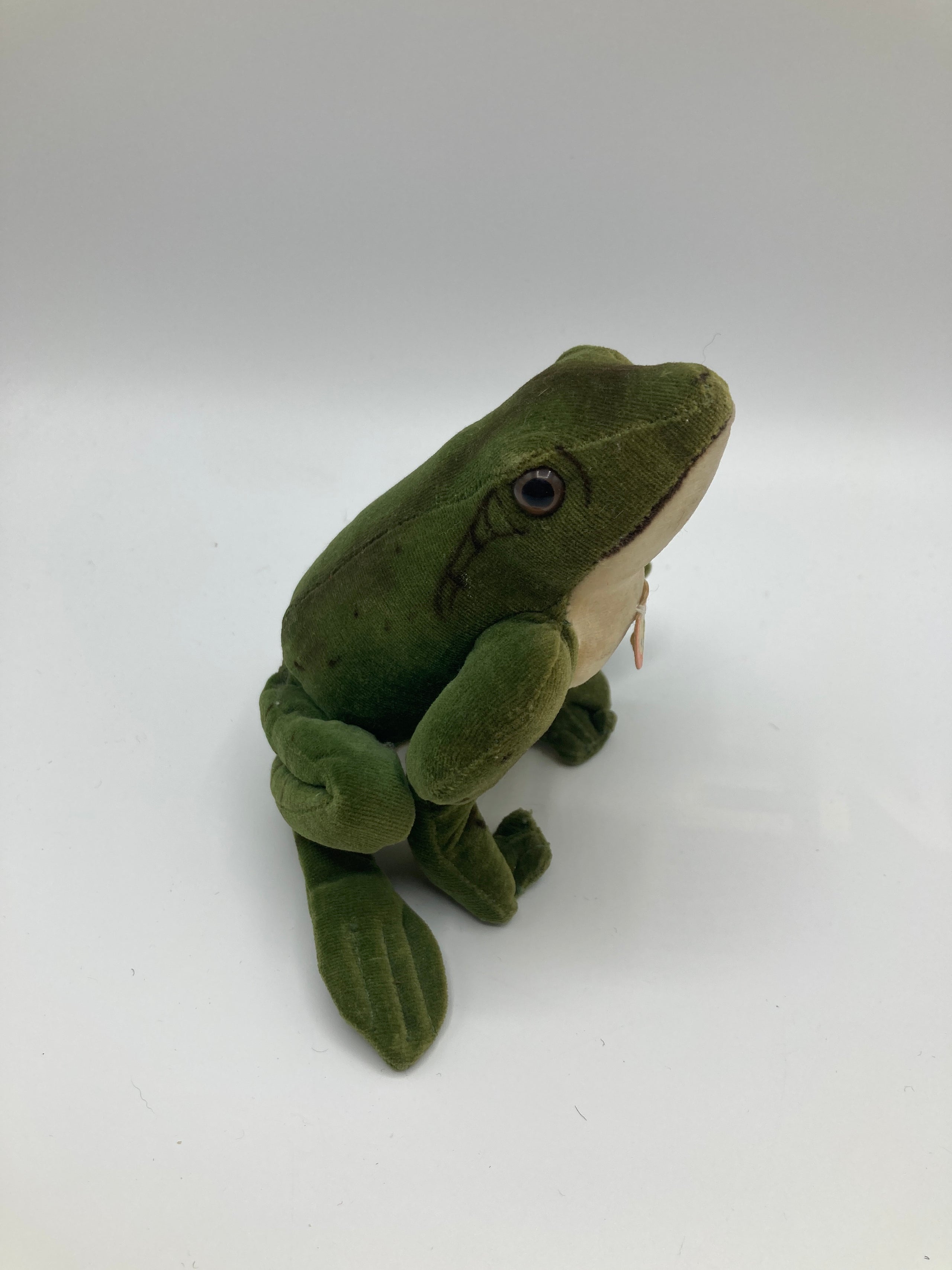 Steiff Largest Green Velvet Froggy Frog With All IDs | My Site