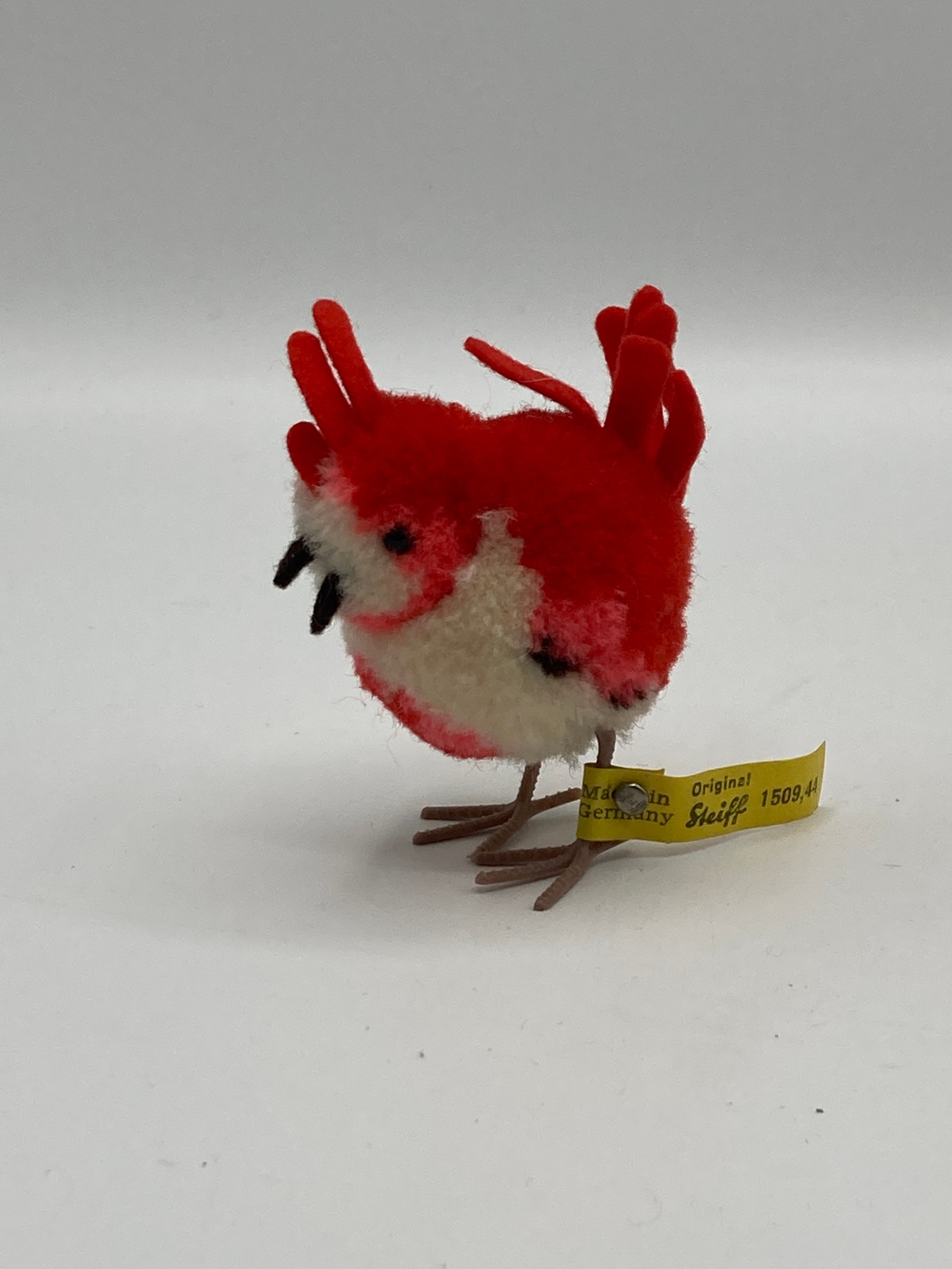 Steiff Miniature Red Exotic Woolen Bird With All IDs | My Site
